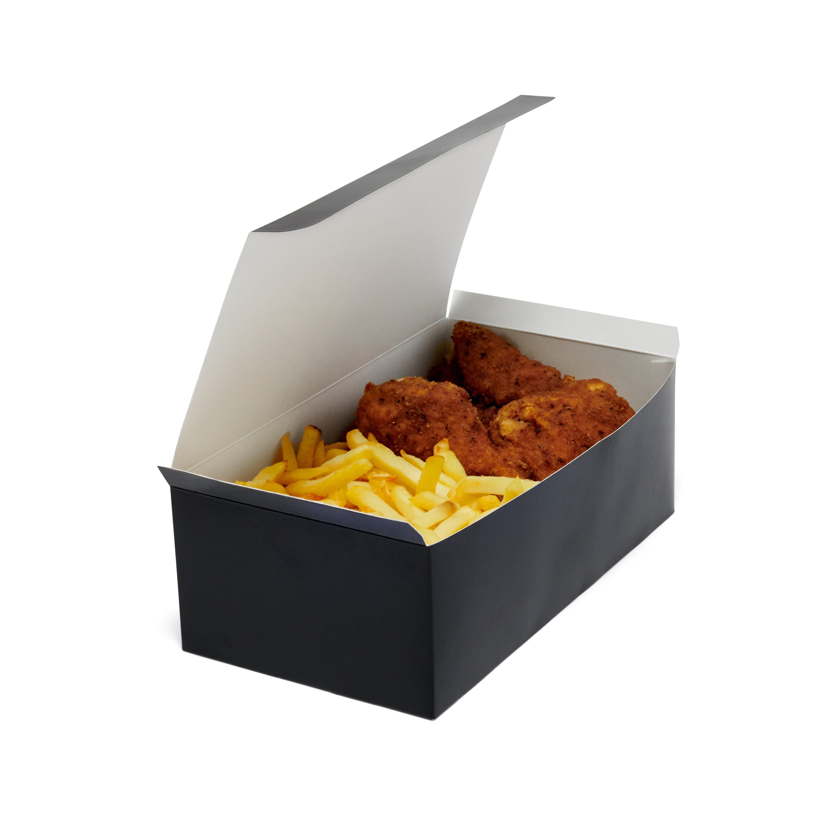 250x Black Paper Takeaway Food Box | Bakery, Dessert Boxes & Chicken ...