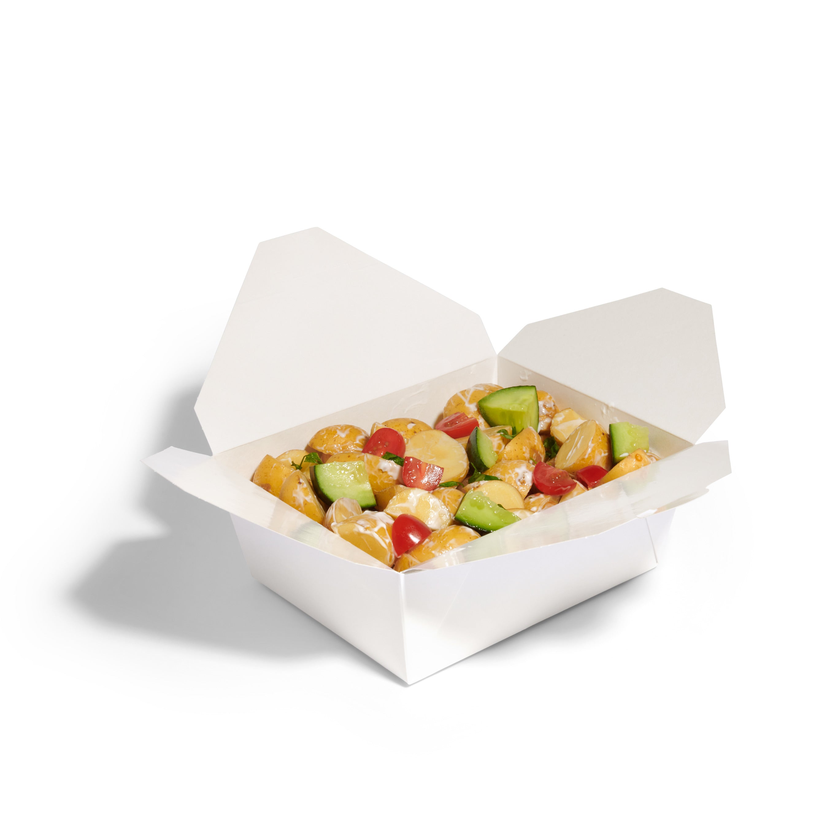 300x No.8 White 1300ml/46oz Leakproof Takeaway Deli Food Box Container